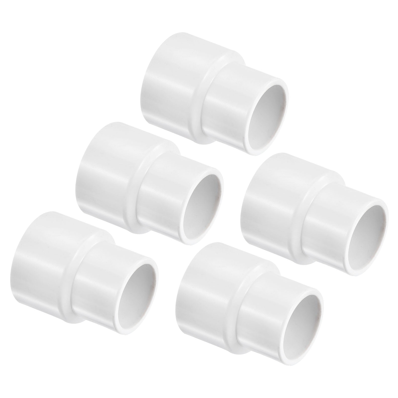 Uxcell ID Reducer Pipe Fitting Straight Adapter Connector, White 32mm ...