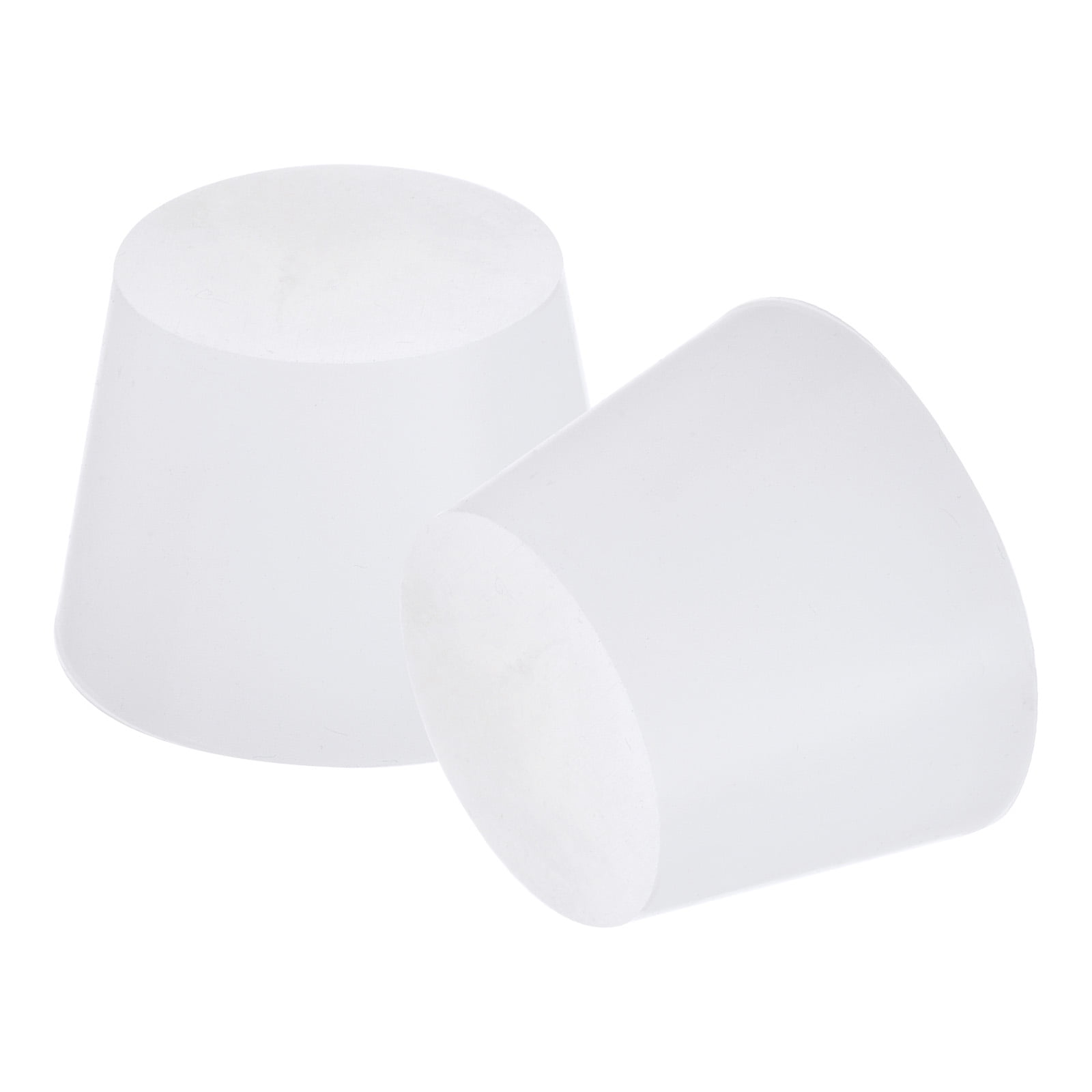 Uxcell 32mm to 42mm Solid Silicone Rubber Tapered Plug White for Powder ...