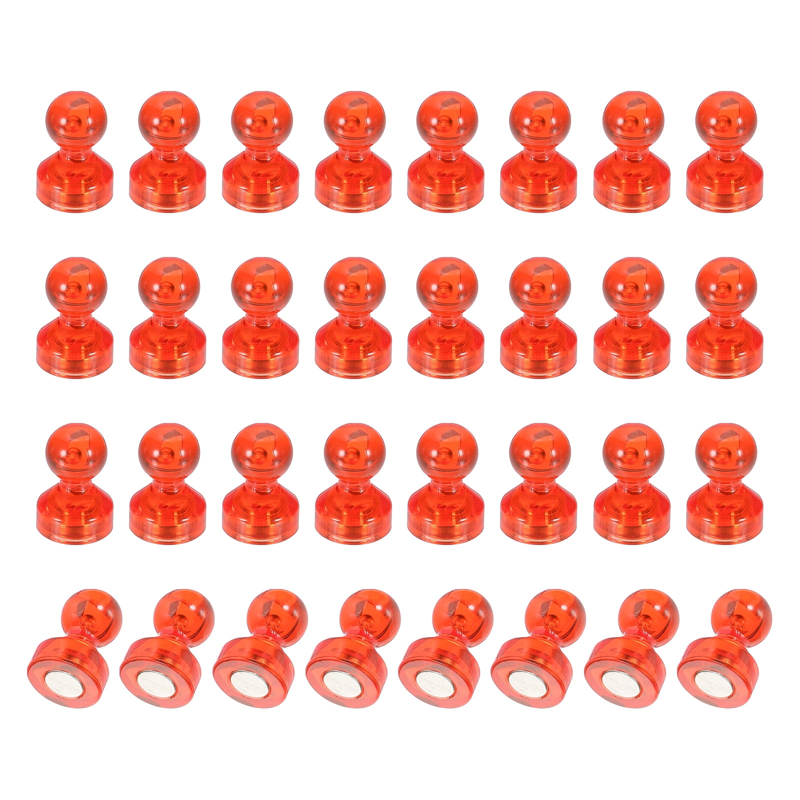 Uxcell 32pcs Magnets Push Pins, 0.7x0.5" Strong Fridge Magnets Magnetic ...
