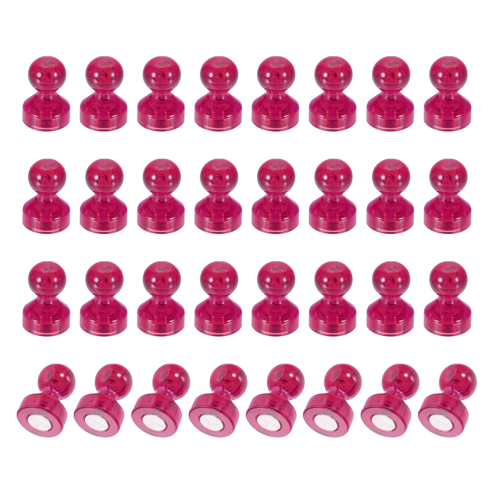 Uxcell 32pcs Magnets Push Pins, 0.7x0.5" Strong Fridge Magnets Magnetic ...