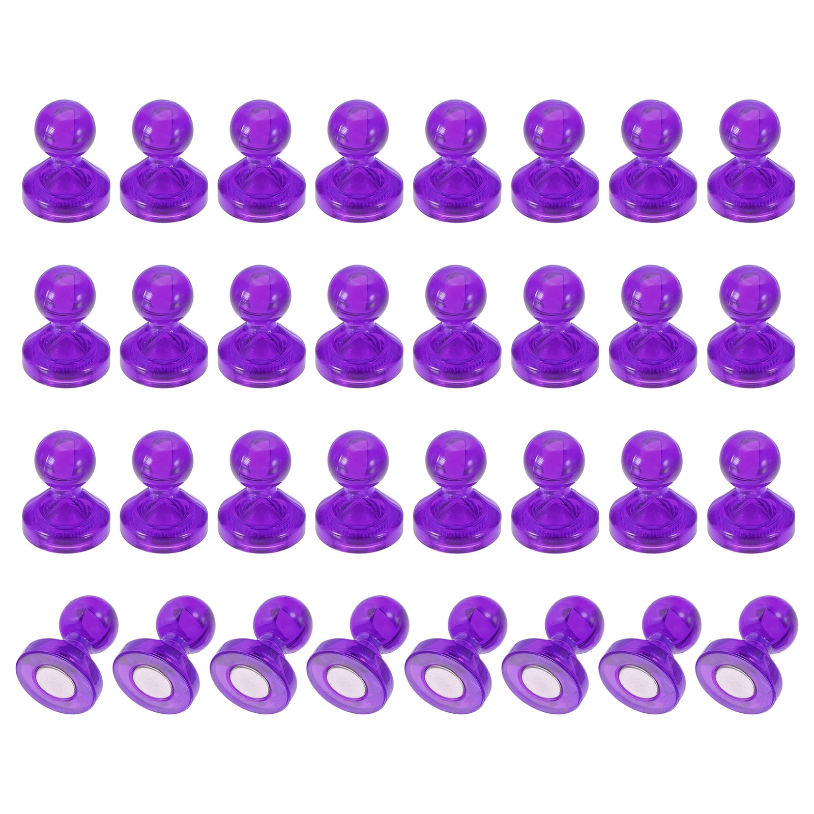 Uxcell 32pcs Magnets Push Pins, 0.8x0.6" Strong Fridge Magnets Magnetic ...