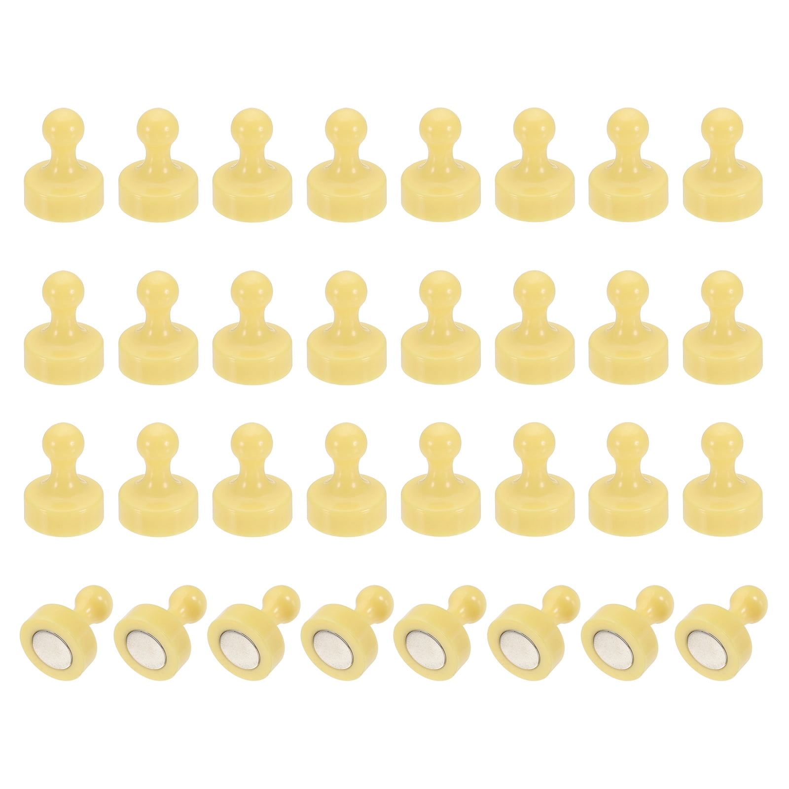 Uxcell 32pcs Magnets Push Pins, 1x0.8" Strong Fridge Magnets Magnetic ...