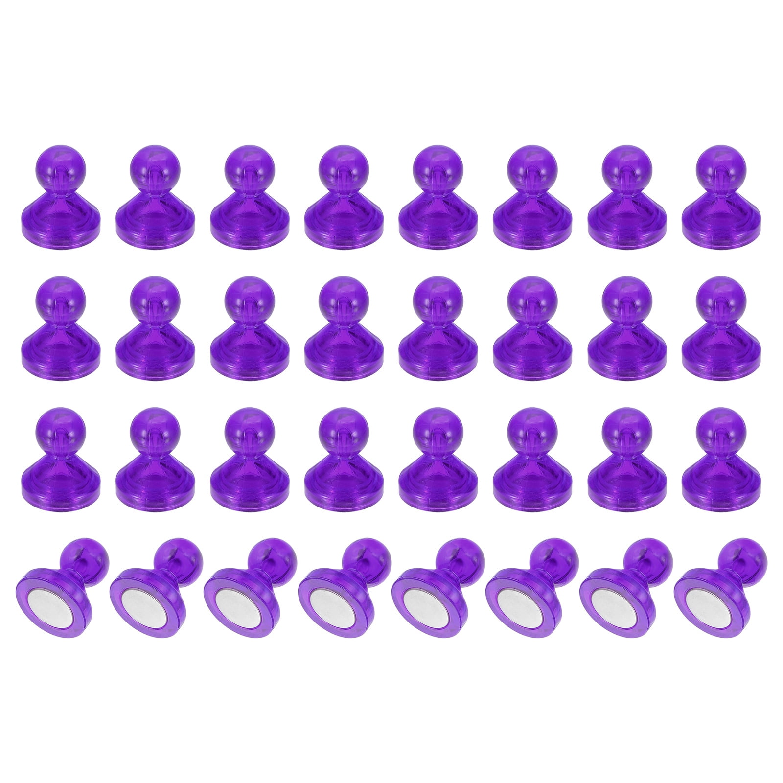 Uxcell 32pcs Magnets Push Pins, 1x0.9" Strong Fridge Magnets Magnetic ...