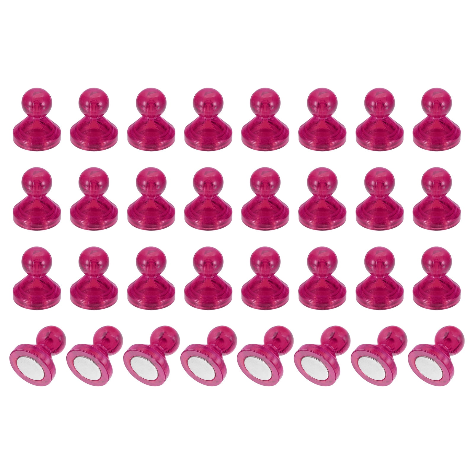 Uxcell 32pcs Magnets Push Pins, 1x0.9" Strong Fridge Magnets Magnetic ...