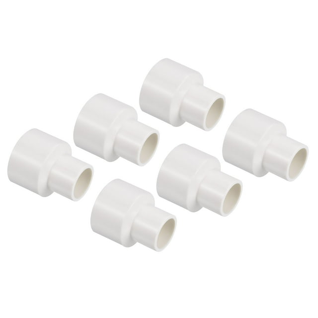 Uxcell 32x20mm PVC Reducer Pipe Fitting Straight Coupling Connector ...