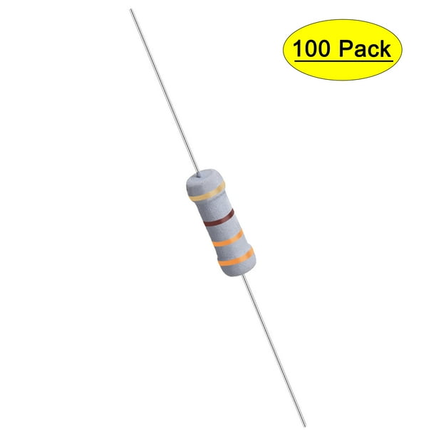 Uxcell 330 Ohm 1W ±5% Tolerance Axile Lead Metal Oxide Film Resistor 100 Count - Walmart ...
