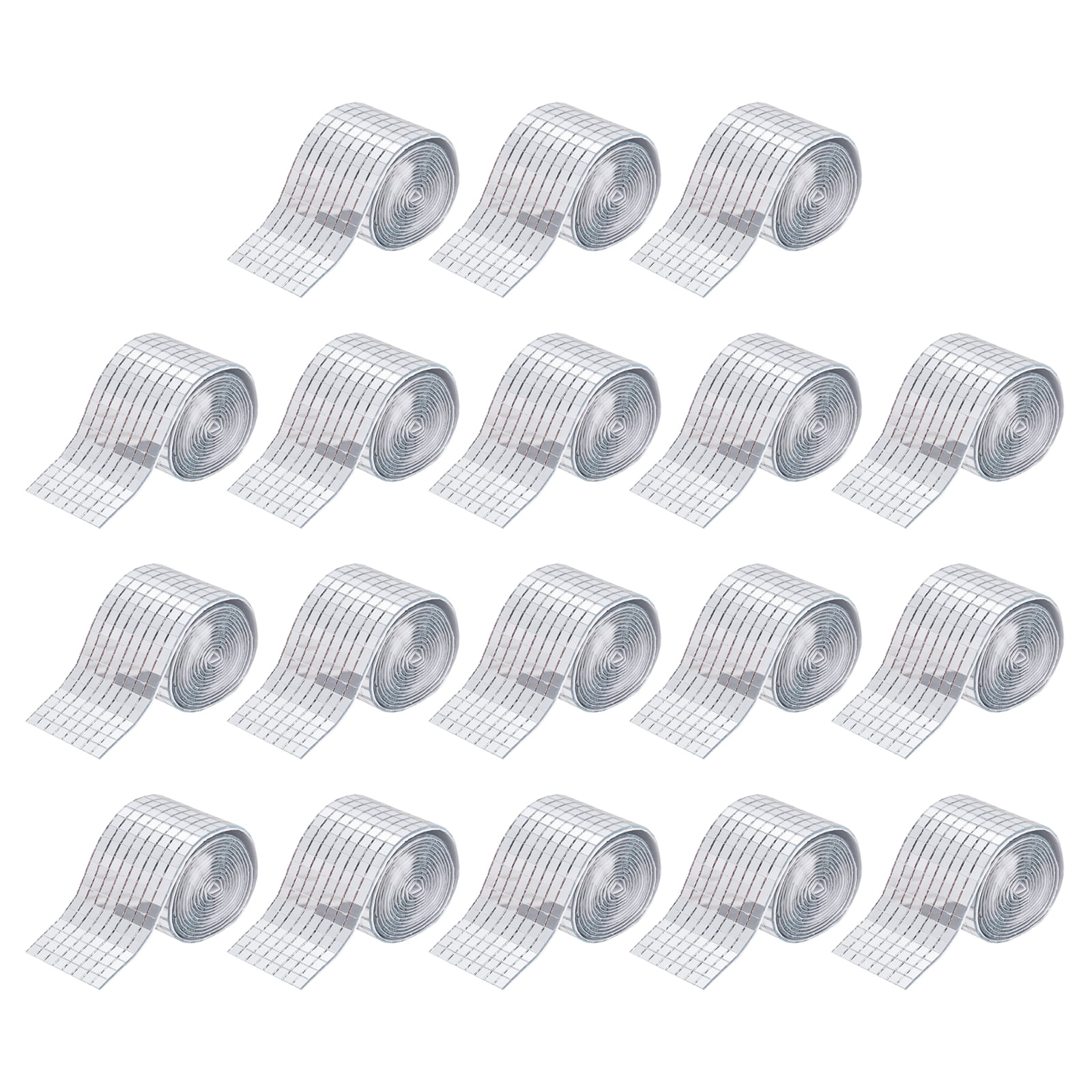 Uxcell 33120 PCS Glass Mirrors Disco Ball Tiles Self-Adhesive Silver ...