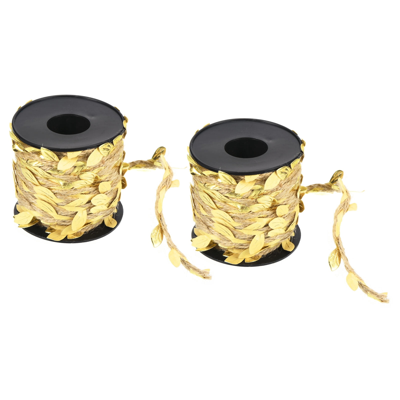 Uxcell 33ft 5mm Burlap Leaf Ribbon Artificial Vine Natural Jute Rope ...