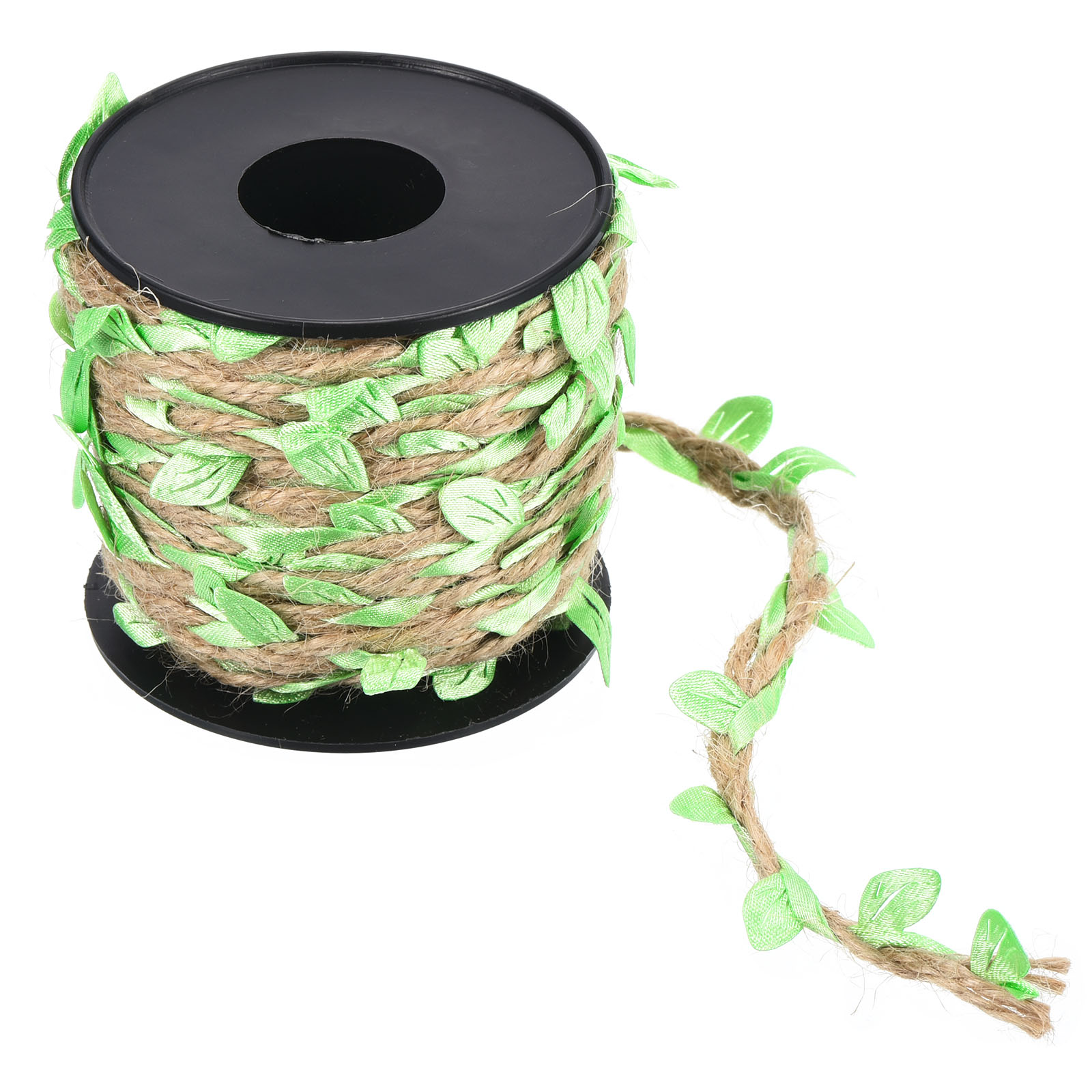 Uxcell 33ft 5mm Burlap Leaf Ribbon Artificial Vine Natural Jute Rope ...