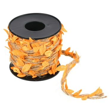 UDIYO 33Ft Natural Jute Twine, 5MM Burlap Leaf Ribbon with Artificial ...