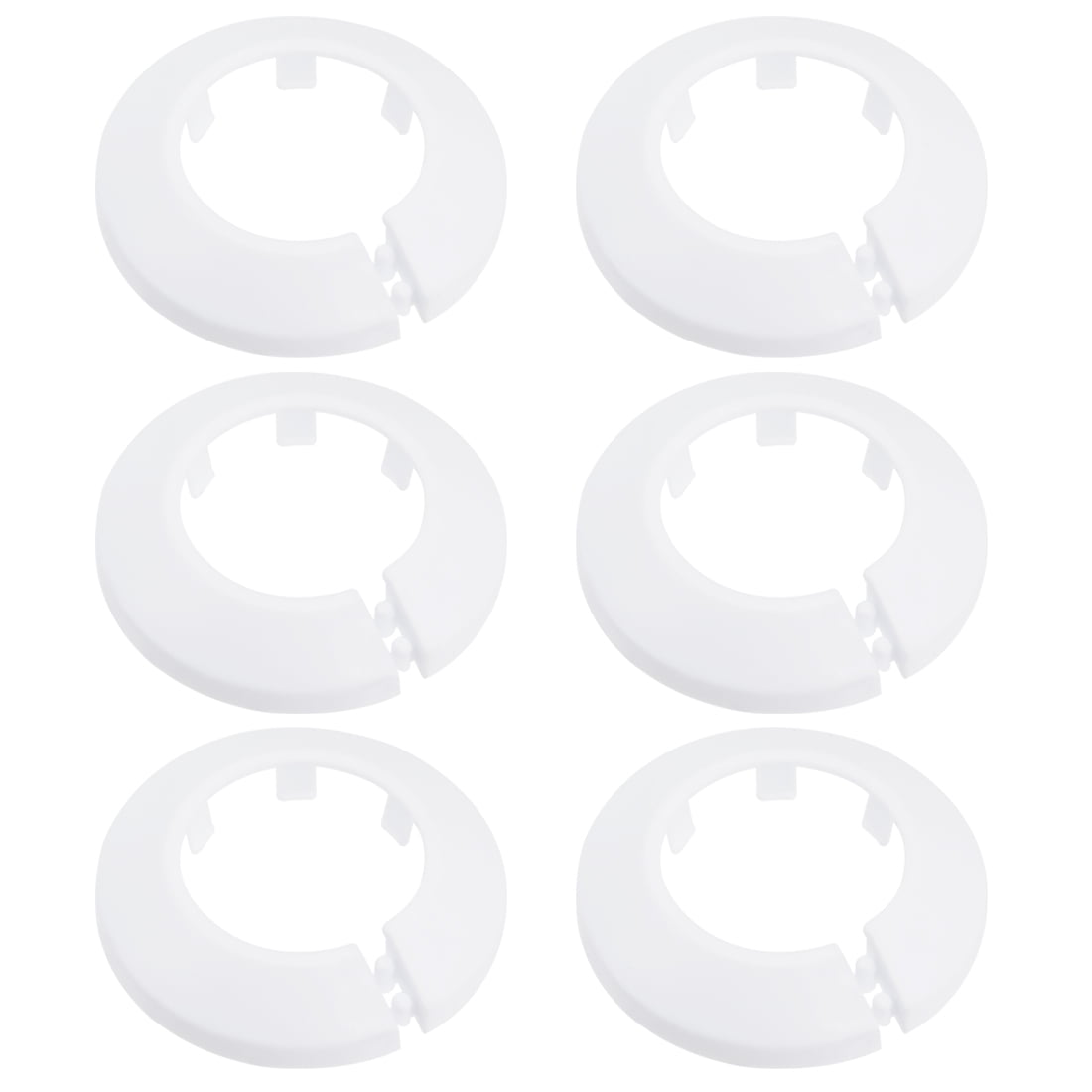Uxcell 34-35mm PP Plastic Water Pipe Cover Decoration 6 Pack White ...