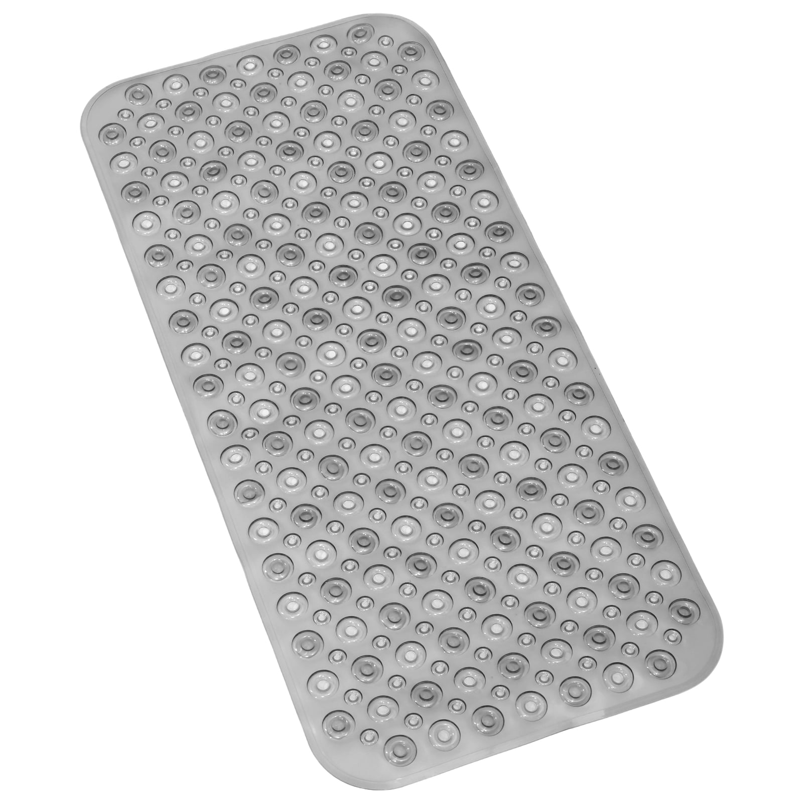 Uxcell 34.6" x 15.7" Clear Grey Bath Tub Shower Mats NonSlip Bath Mat ...