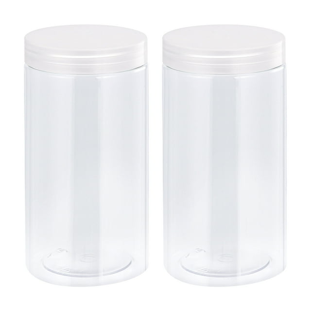 Uxcell 34oz/ 1000ml Round Plastic Jars with Transparent Screw Top Lid ... Uxcell 34oz/ 1000ml Round Plastic Jars with Transparent Screw Top Lid ...
