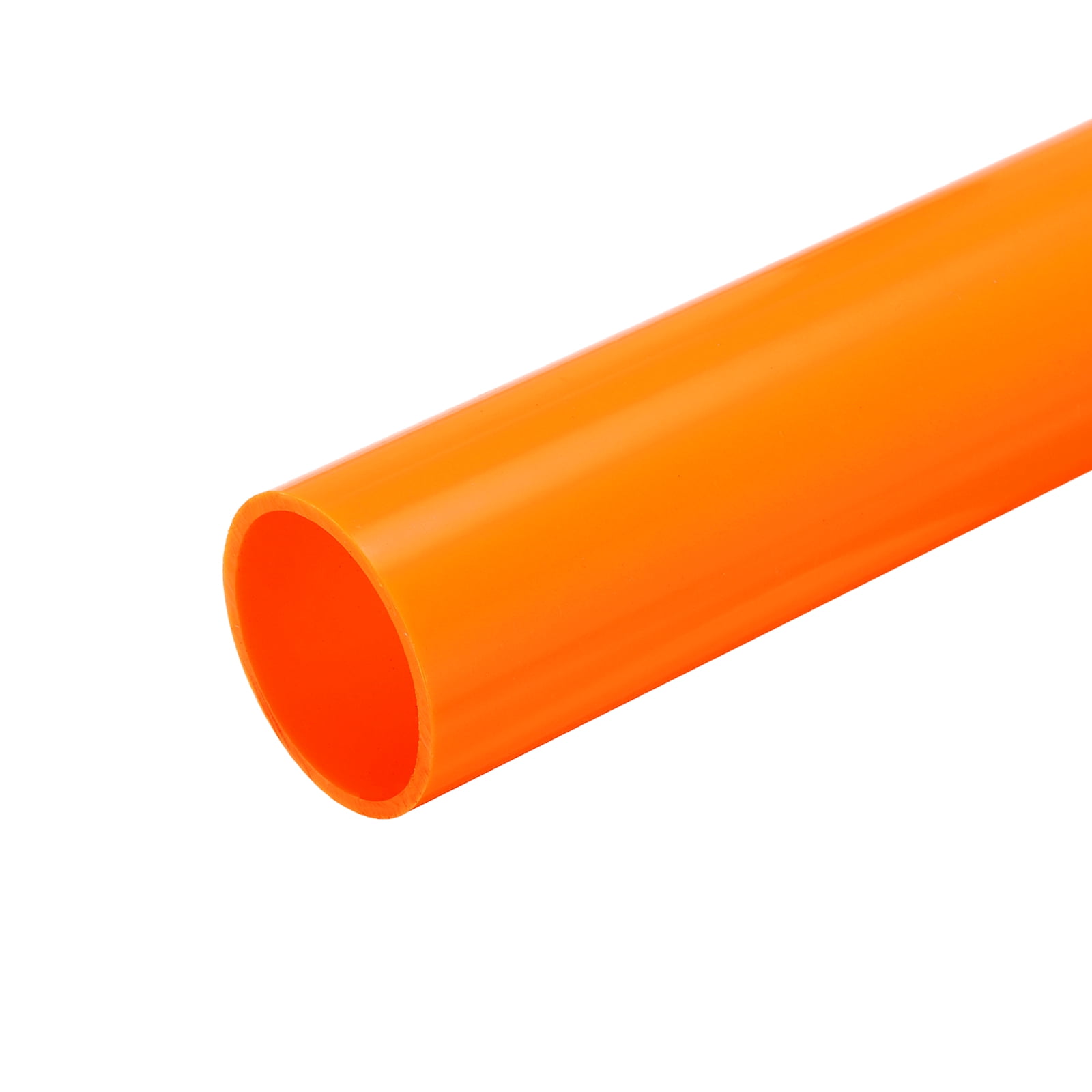 Uxcell 35.2mm ID 40mm OD 500mm Orange PVC Pipe Rigid Water Pipe Drain Pipe - Walmart.com