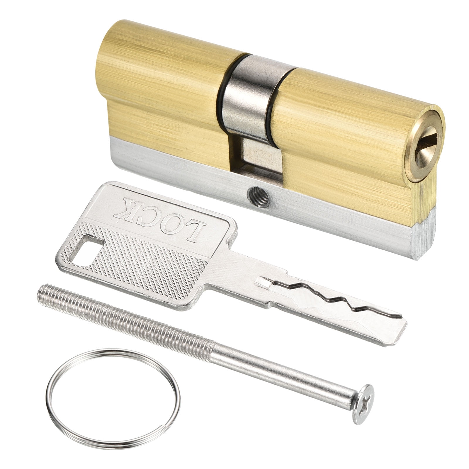 Uxcell 35/35 (70mm Overall) European Double Lock Cylinder with 8 Keys ...