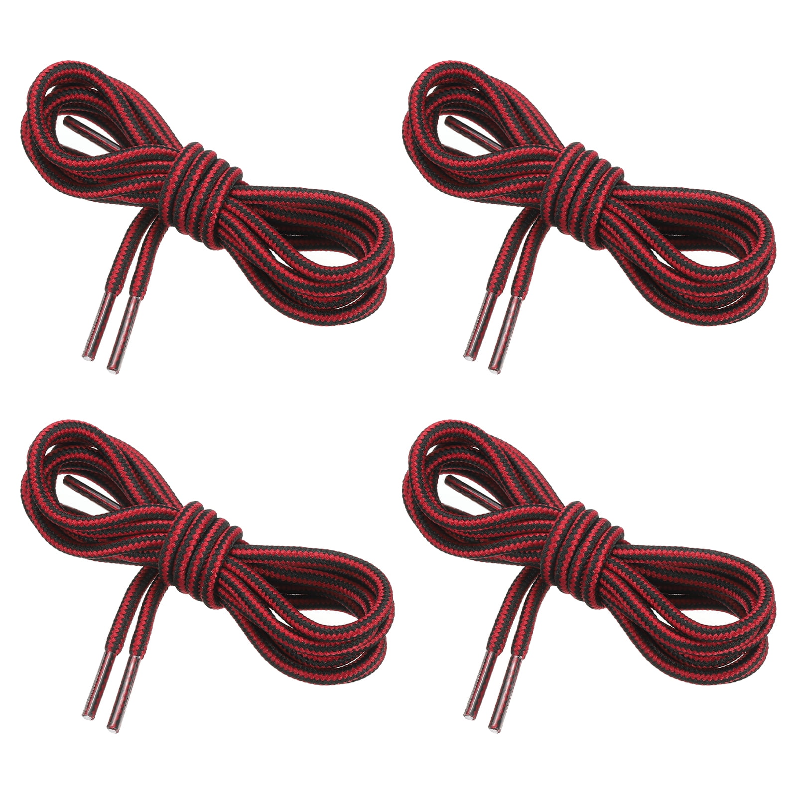 Uxcell 35.4 x 5/32 Inch Dual Colored Round Boot Laces Shoelaces, Black ...