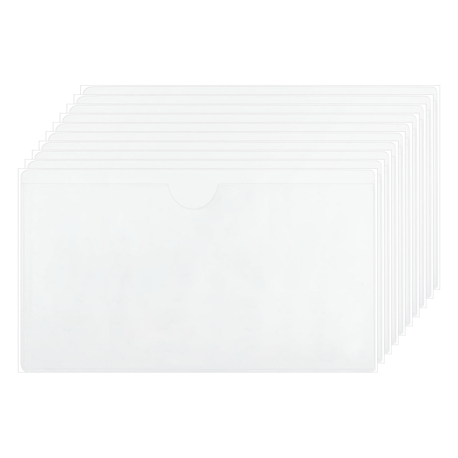 Uxcell 35 Pcs Self Adhesive Index Card Pockets with Top Open, 4.3" x 7. ...