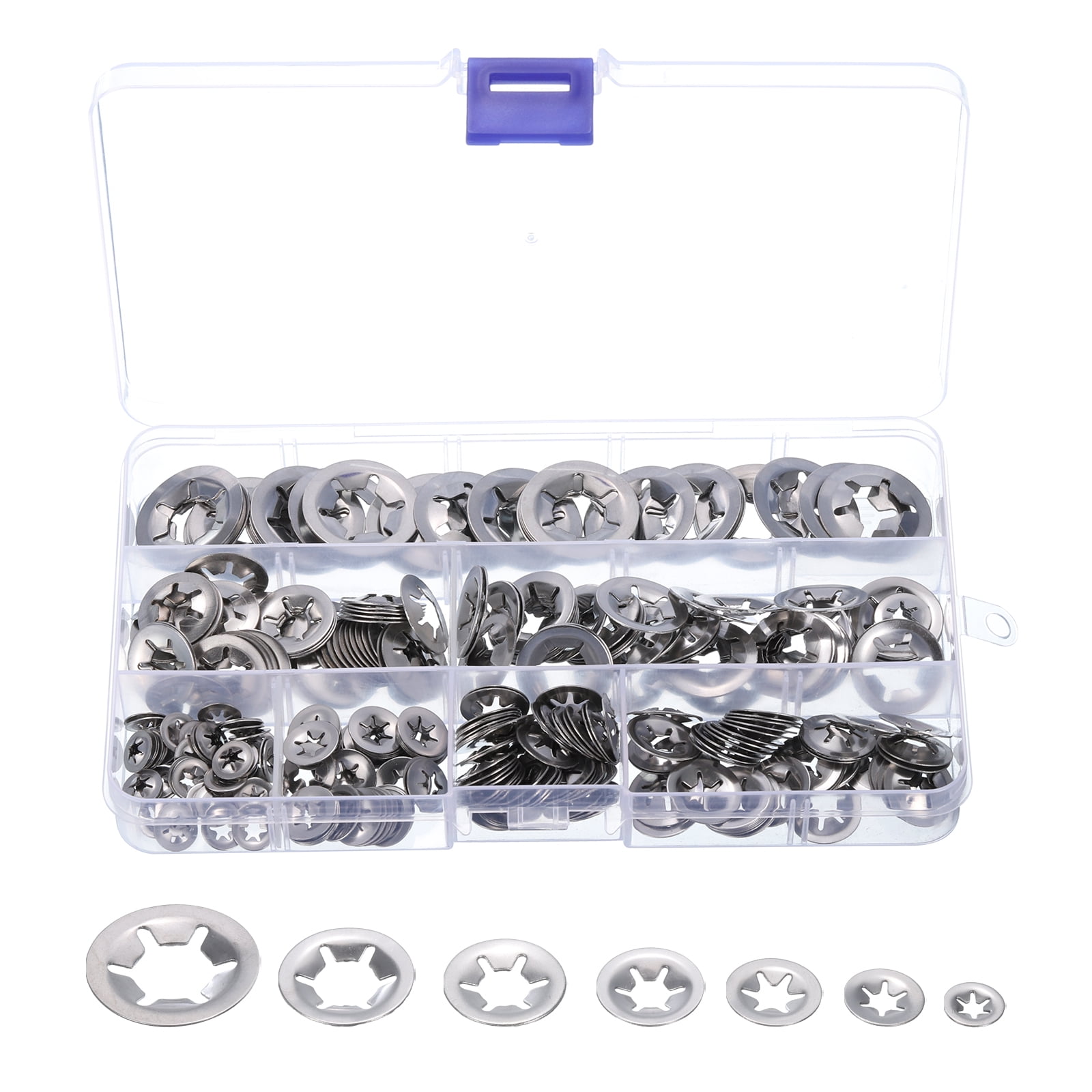 Uxcell 350 Pcs Internal Tooth Washers Set, 7 Sizes M3/M4/M5/M6/M8/M10 ...