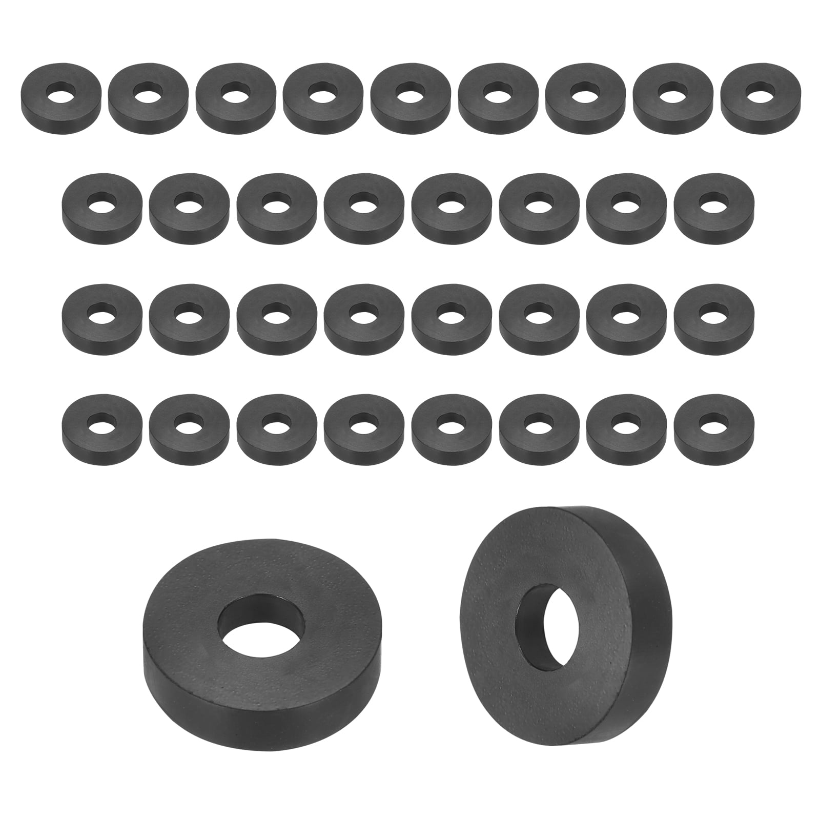 Uxcell 35Pcs Rubber Spacers, 0.98"OD x 0.39" ID Round Anti Vibration ...