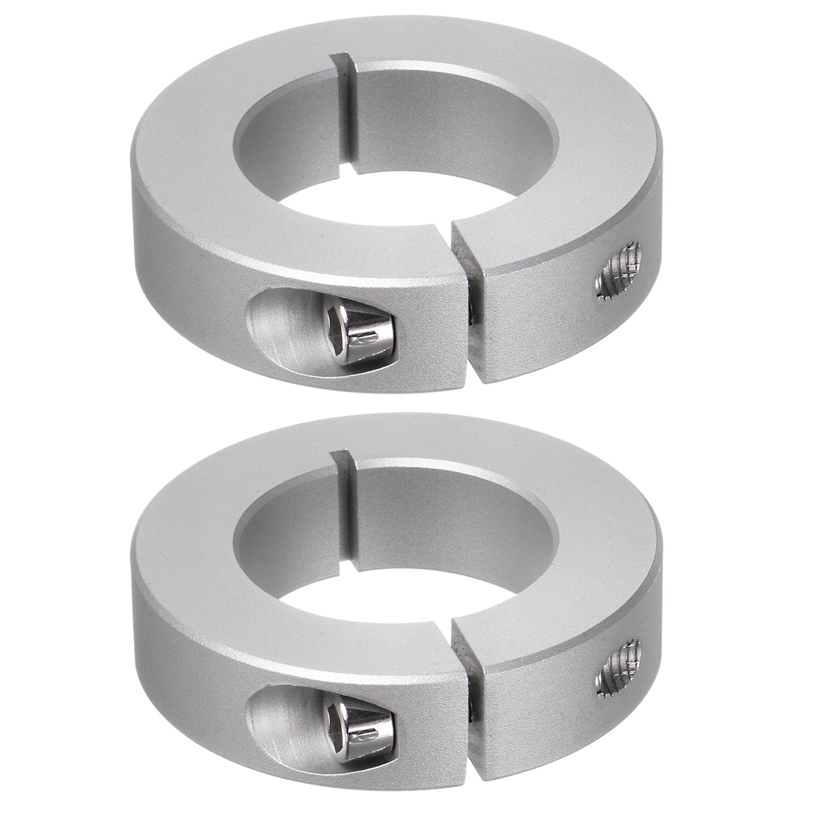 Uxcell 35mm Bore Set Screw Split Clamp-On Collars Aluminum Alloy, 60mm ...