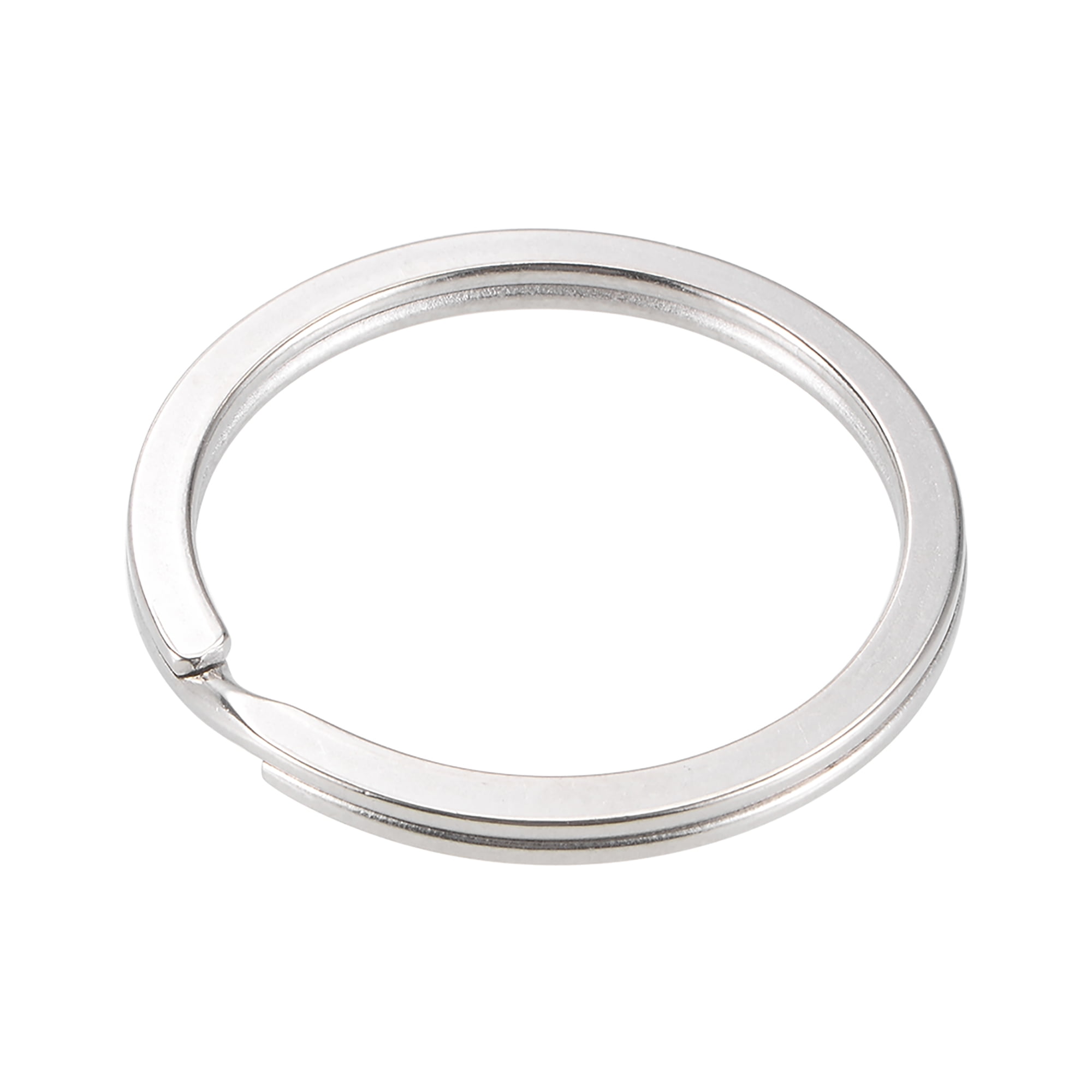 Uxcell 35mm O.D. Stainless Steel Flat Open Split Keyring Connector ...