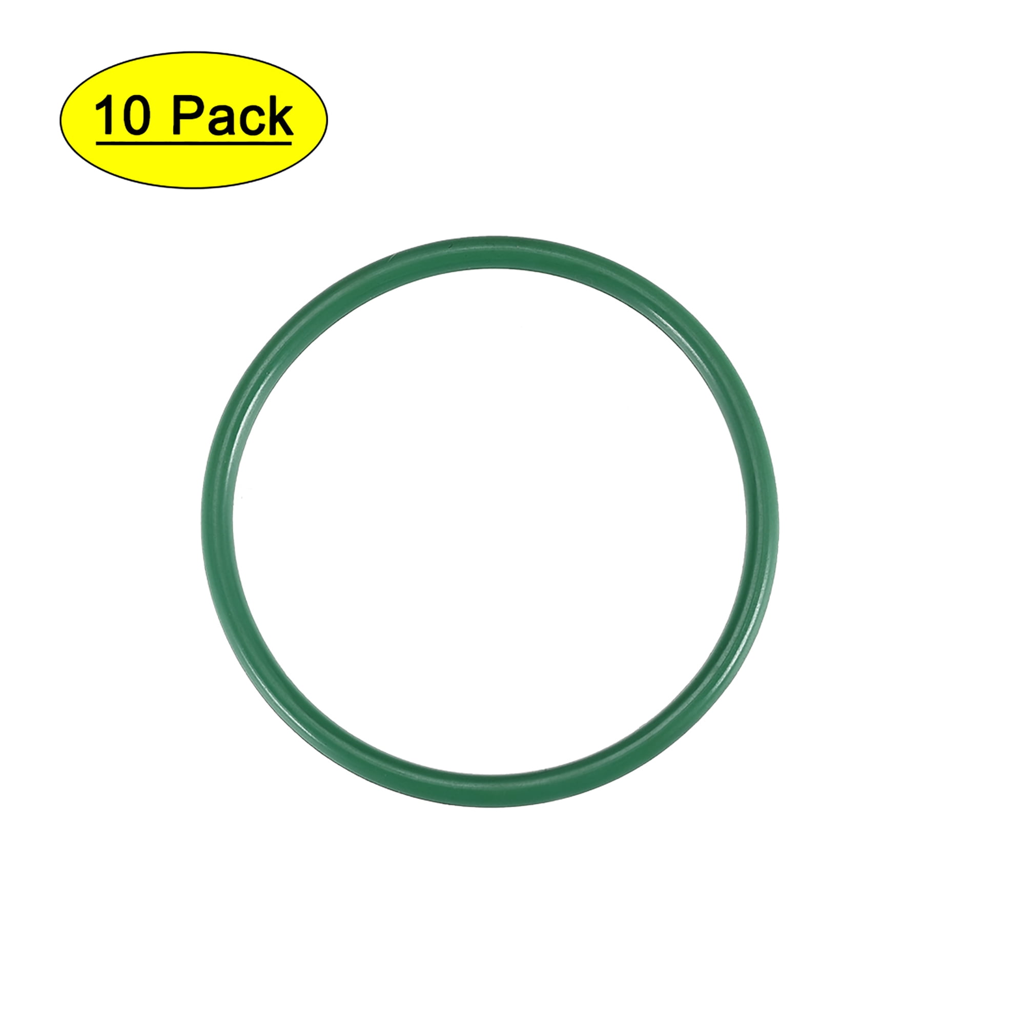 Uxcell 35mm OD 31mm ID 2mm Width Seal Fluorine Rubber O-Rings Green 10 ...