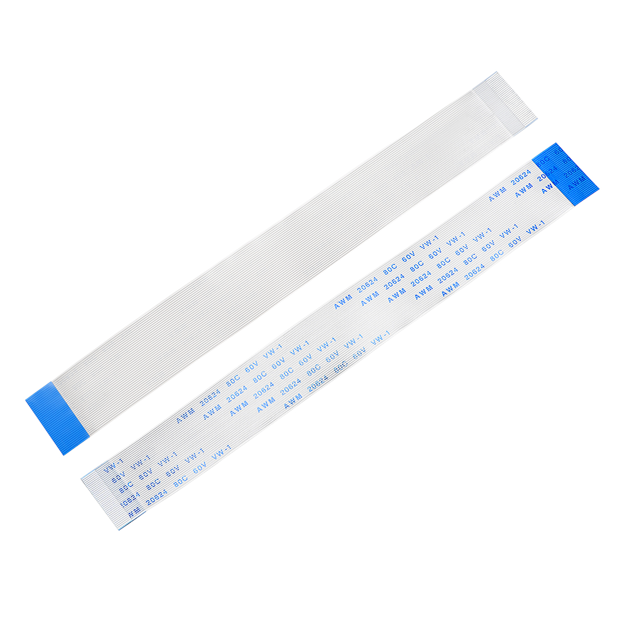 Uxcell 35pins Flexible Flat Cable FPC FFC B Type Ribbon Cable PE White ...