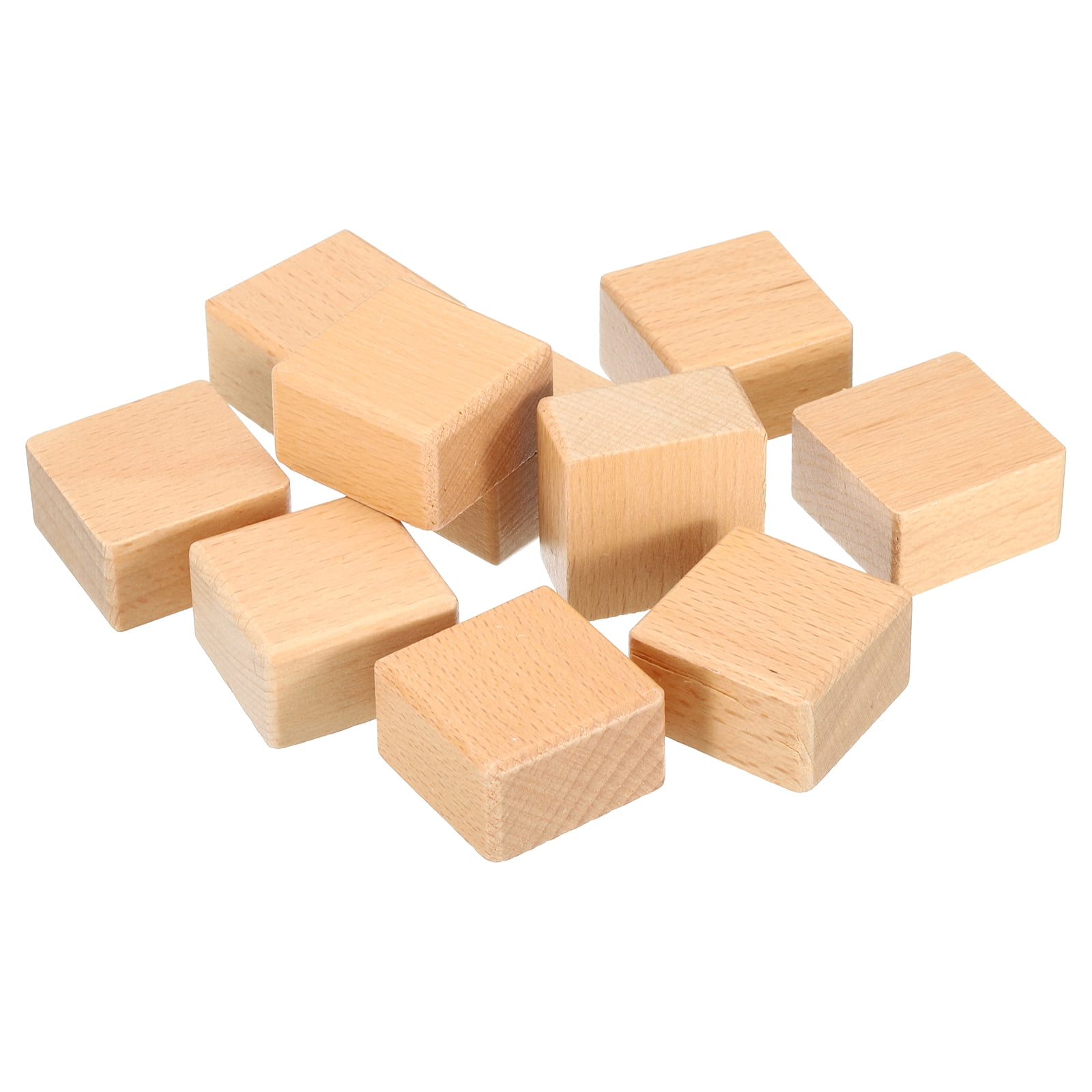 Uxcell 35x35mm Blank Wood Rubber Stamp Mounts, 20 Pack Wooden Rubber ...