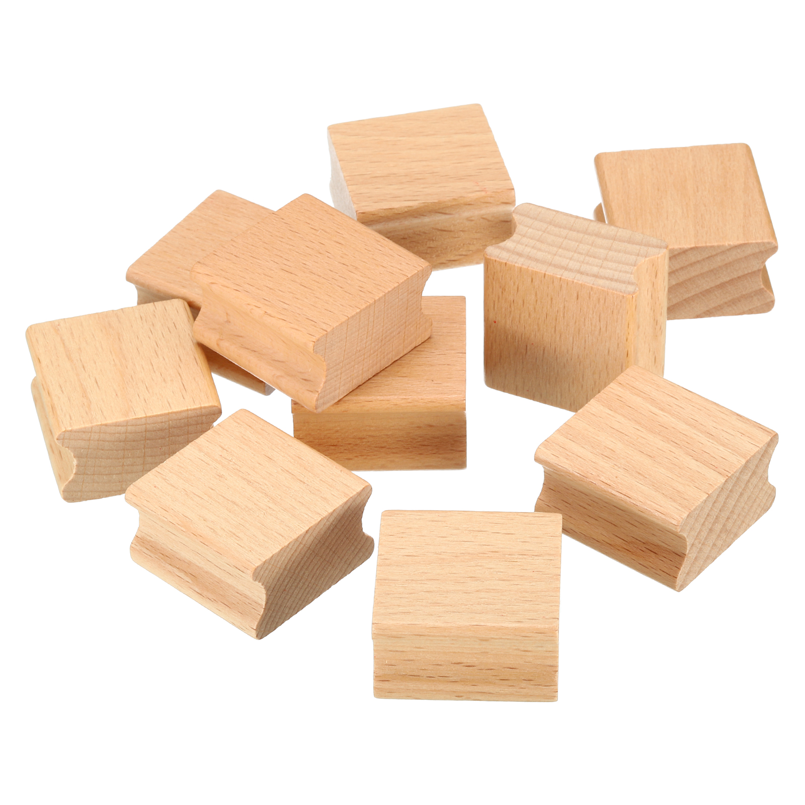 Uxcell 35x35mm Blank Wood Rubber Stamp Mounts, 20 Pack Wooden Rubber ...