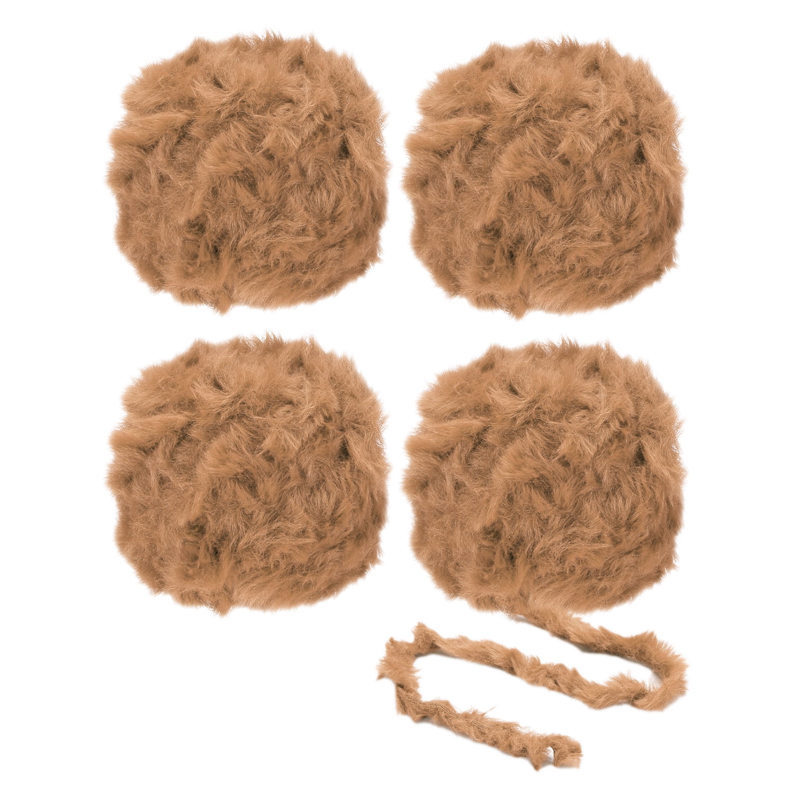 Uxcell 35yds Faux Fur Yarn,4 Skeins Fuzzy Yarn Crochet Fluffy Yarn Soft ...