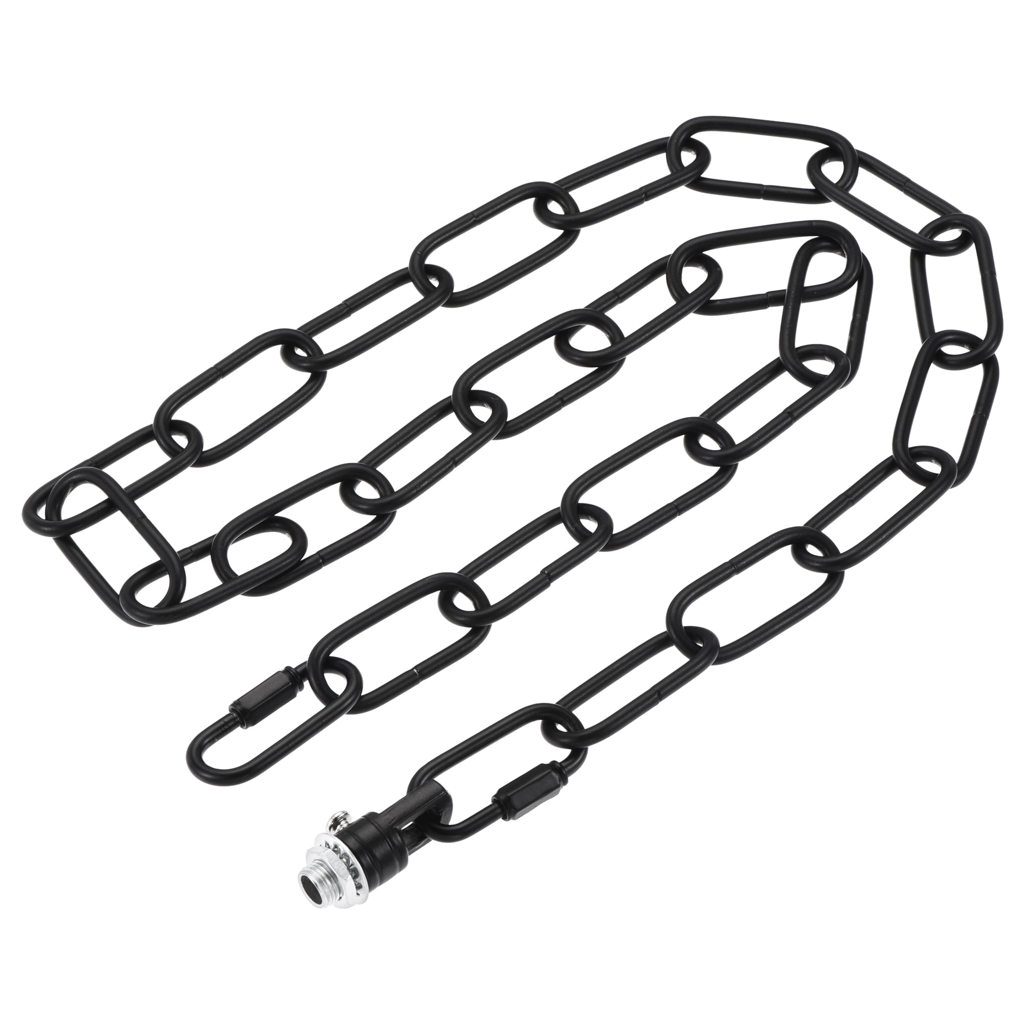 Uxcell 36" Long Hook Rings Connectors Pendant Light Fixture Chain Black ...