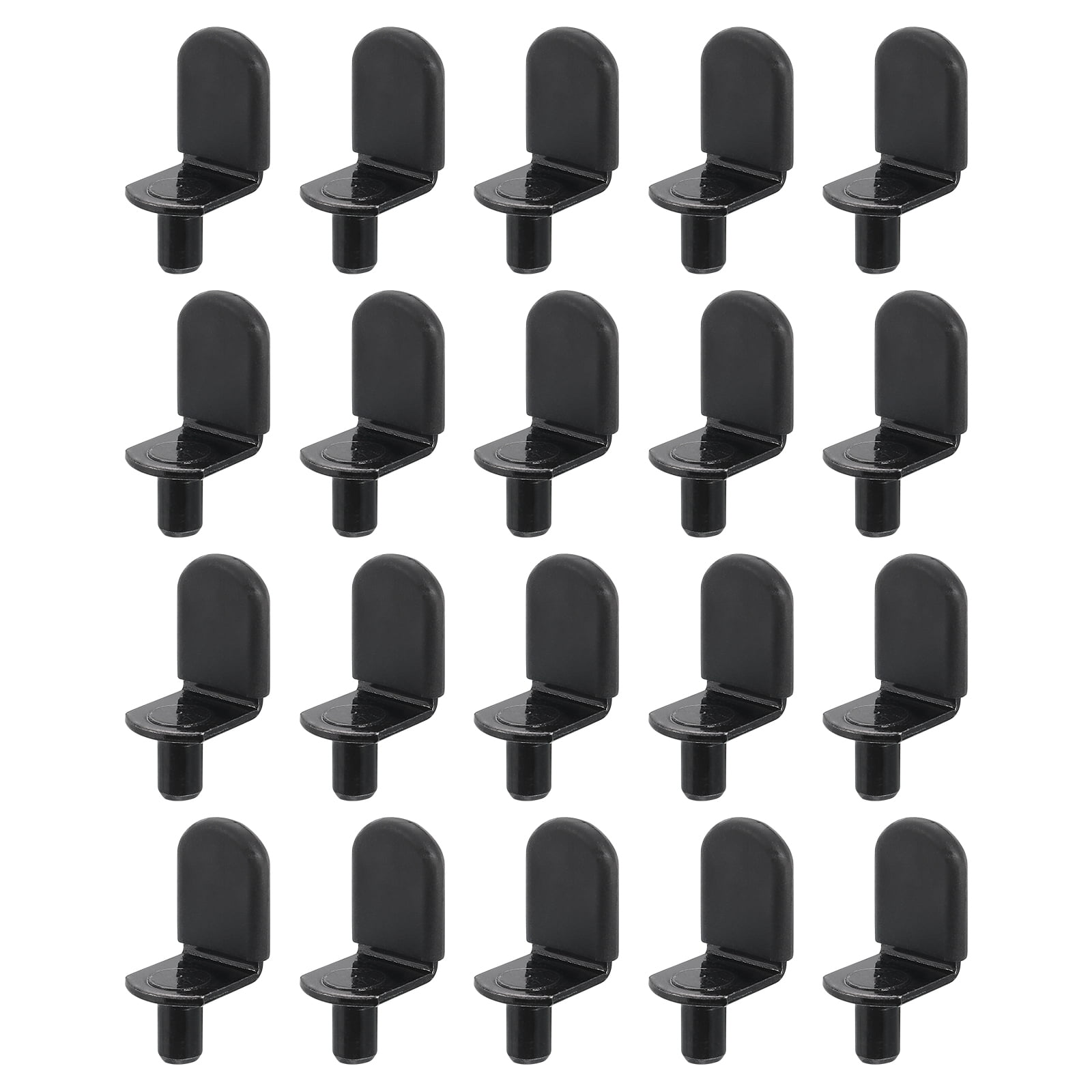Uxcell 36 Pack 1/4" L-Shelf Pins Bracket Peg, Metal Shelf Black Cover ...