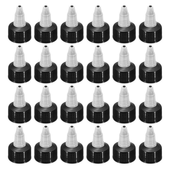 Uxcell 36 Pack Twist Top Cap 24/410 Black Dispensing Squeeze Bottles ...