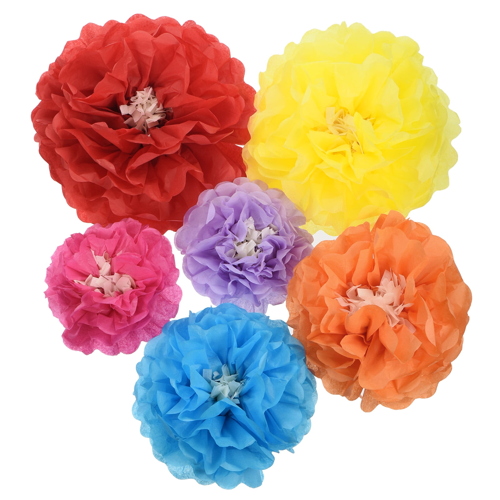 Uxcell 36 Pcs Large Colorful Tissue Paper Flowers - Walmart.com