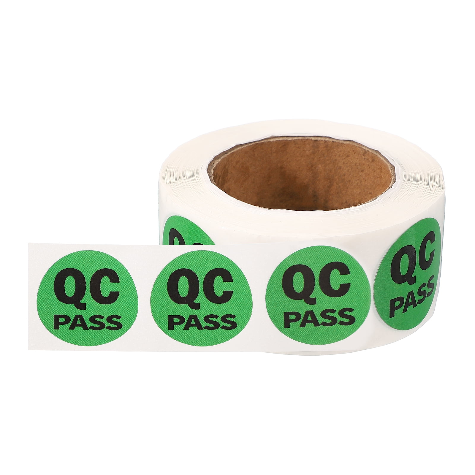 Uxcell 360 Pcs 1 Roll Adhesive QC PASS Label Stickers, 1 Inch Circle ...