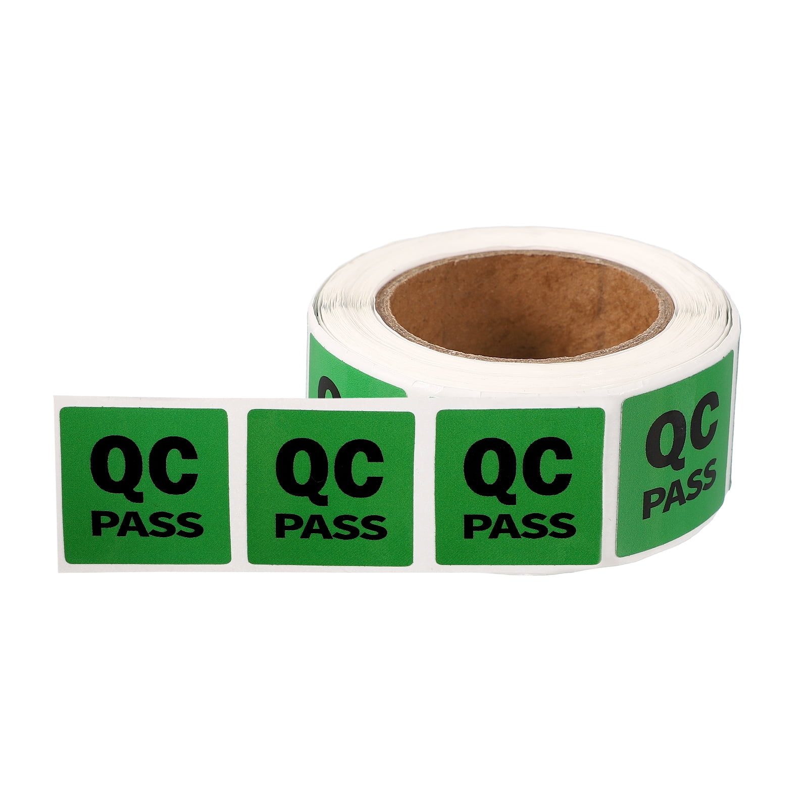 Uxcell 360 Pcs 1 Roll Adhesive QC PASS Label Stickers, 1 Inch Square ...