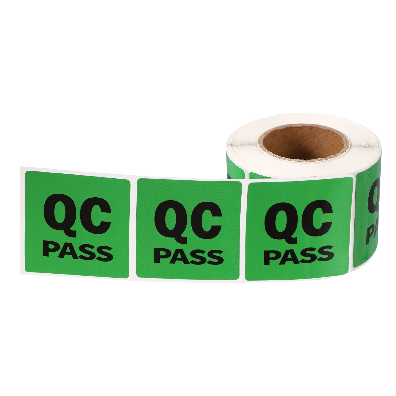 Uxcell 360 Pcs 1 Roll Adhesive QC PASS Label Stickers, 2 Inch Square ...