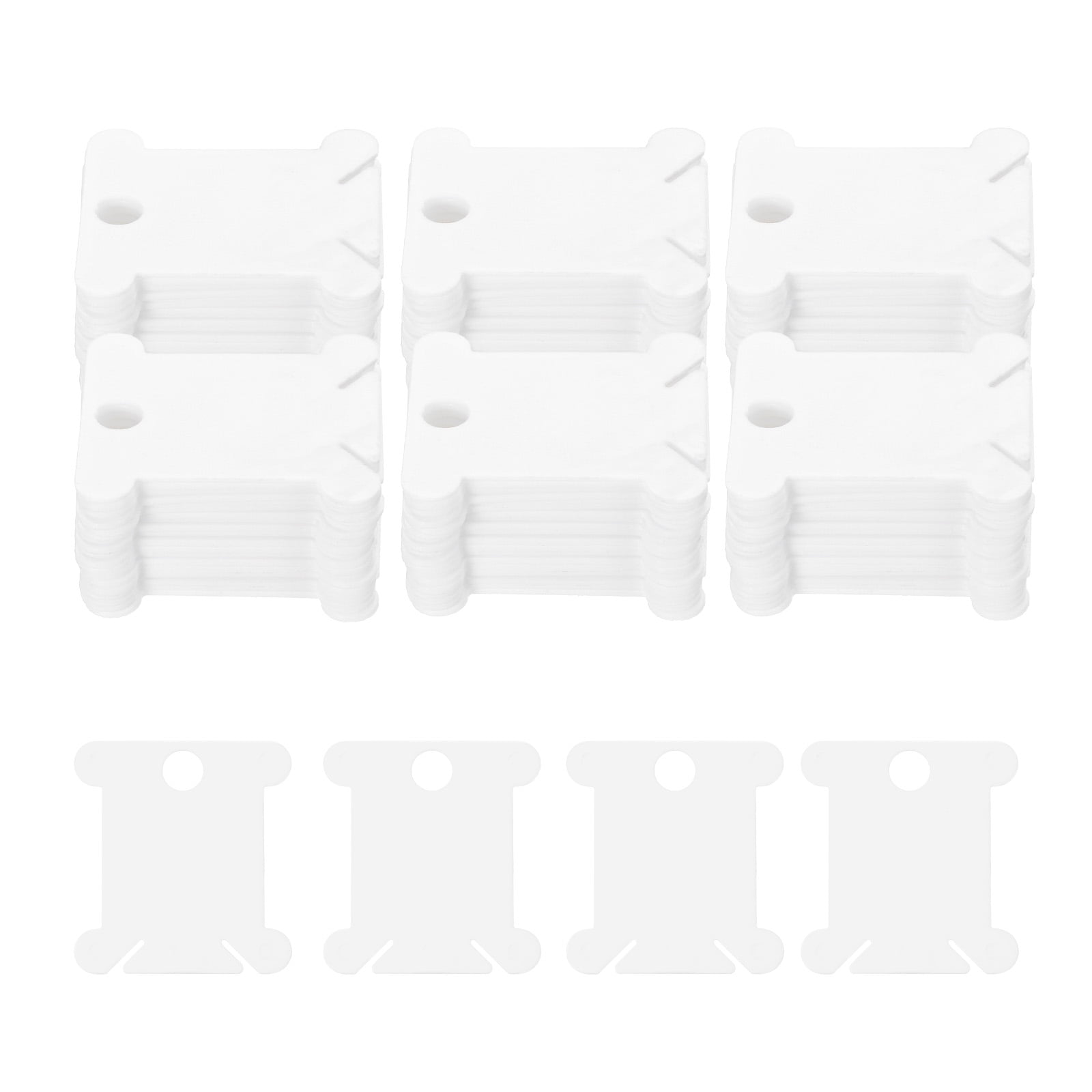 Uxcell 360pcs Embroidery Floss Bobbins, Plastic Cross Stitch Thread ...