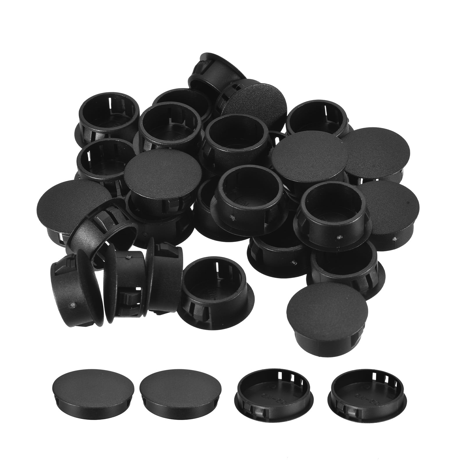 Uxcell 36Pack 1-61/64" Plastic Hole Plugs Panel Flush Type Knockout ...