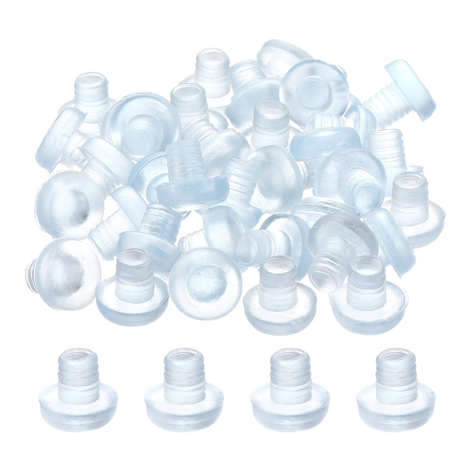 Uxcell 36Pack 5mm/0.2 Glass Table Top Bumpers with Stem for Patio Table ...