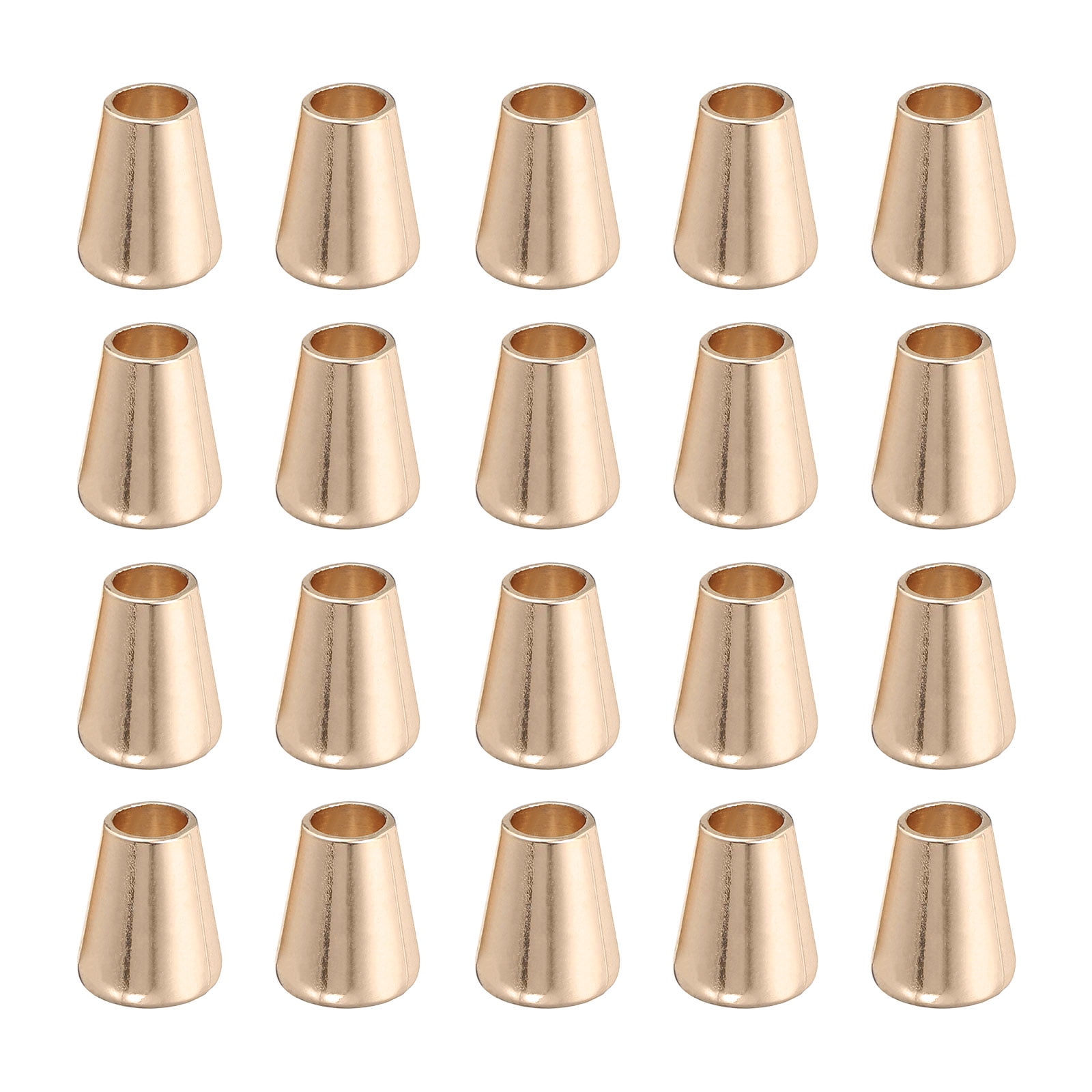 Uxcell 36Pack Alloy Bell End Stoppers, 12.5mm x 10mm Cord Ends Lock for ...
