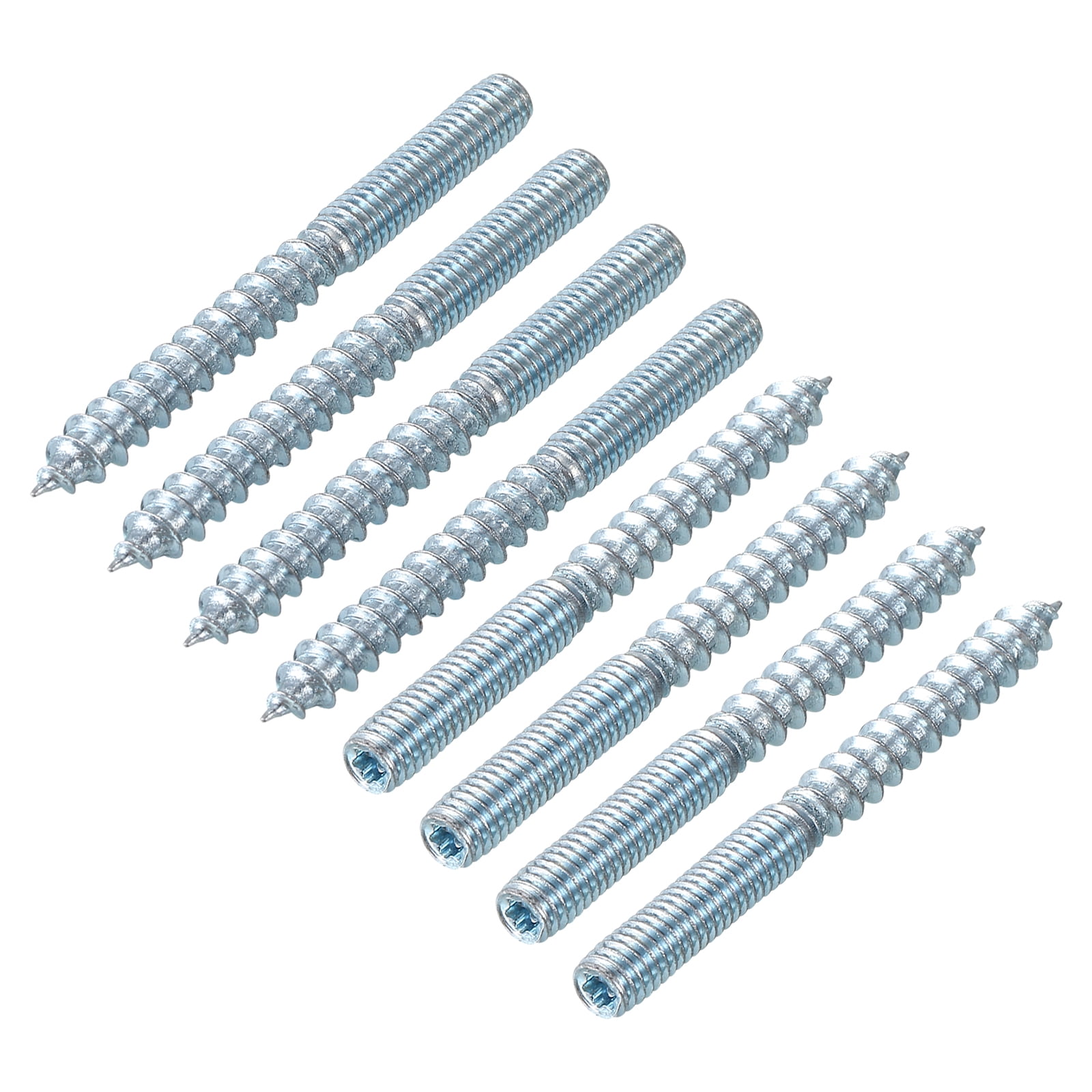 Uxcell 36Pack M6x60mm Hanger Bolt Double Headed Bolt Self-Tapping Screw ...