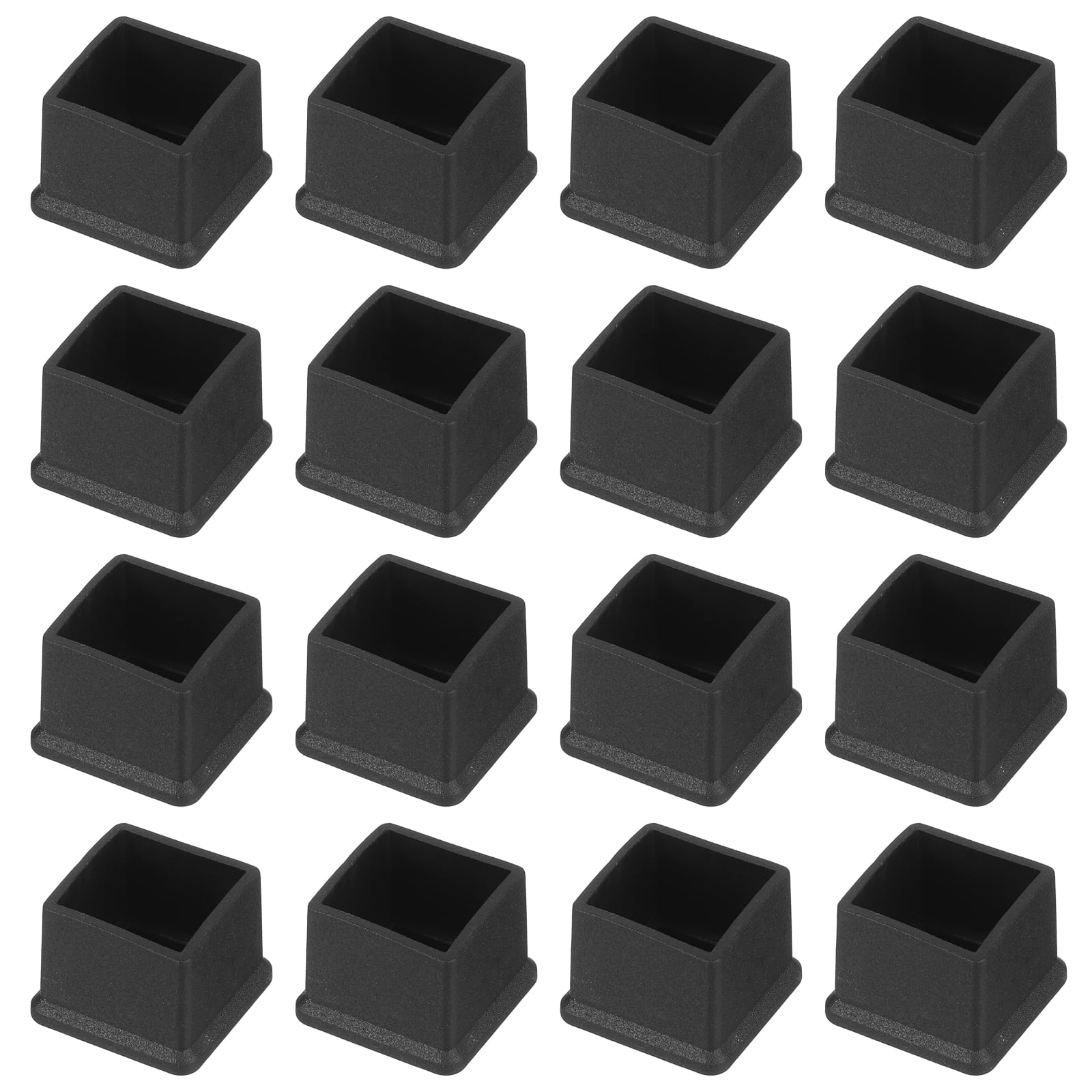 Uxcell 36Pack Square Chair Leg Caps, 19mm x 19mm OD Black Furniture ...
