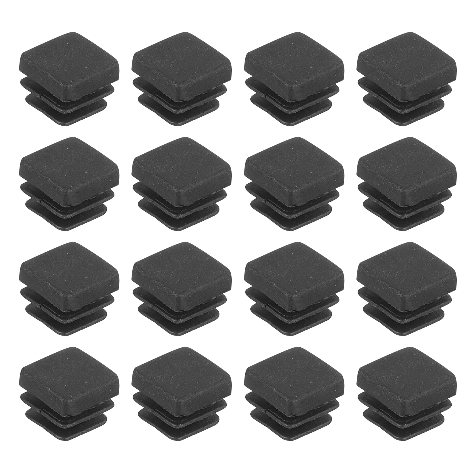 Uxcell 36Pack Square Plastic Plug Insert, 0.39" x 0.39" Black Plastic ...