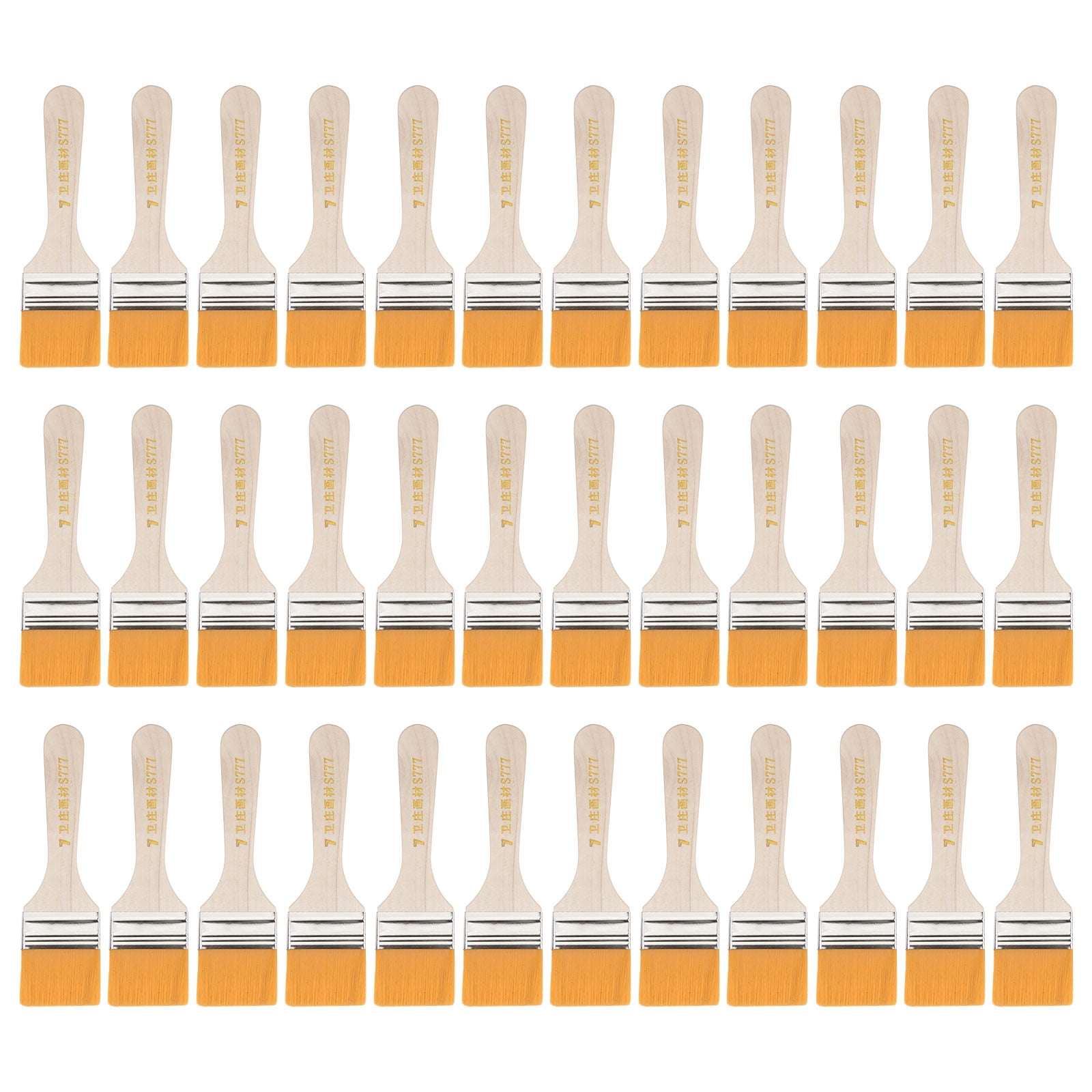 Uxcell 36Pcs 6" Paint Brush 1.6" Width Soft Nylon Bristle with Wood ...