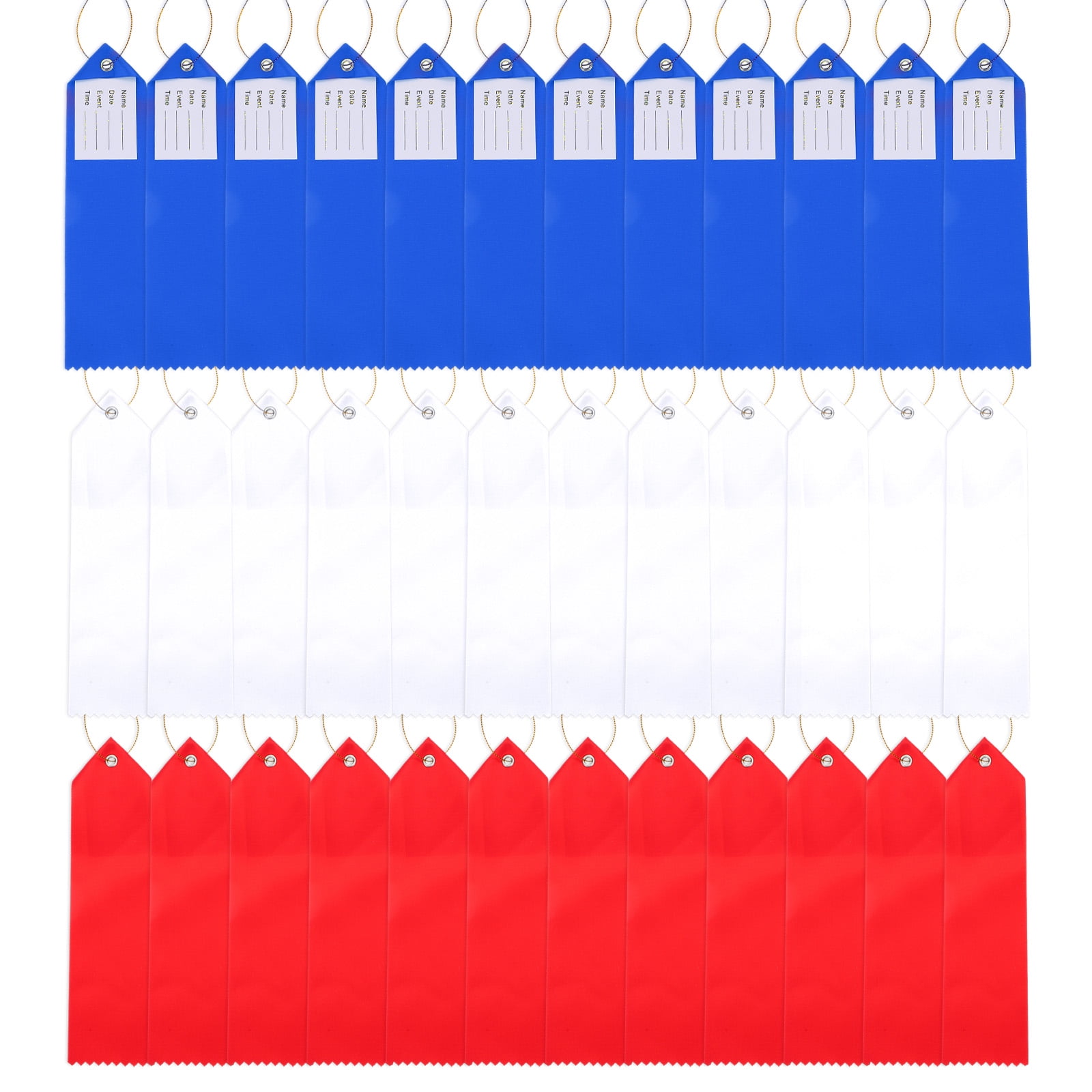 Uxcell 36Pcs Award Ribbons, 8" x 2" Blank Badge Ribbons with Rope for ...