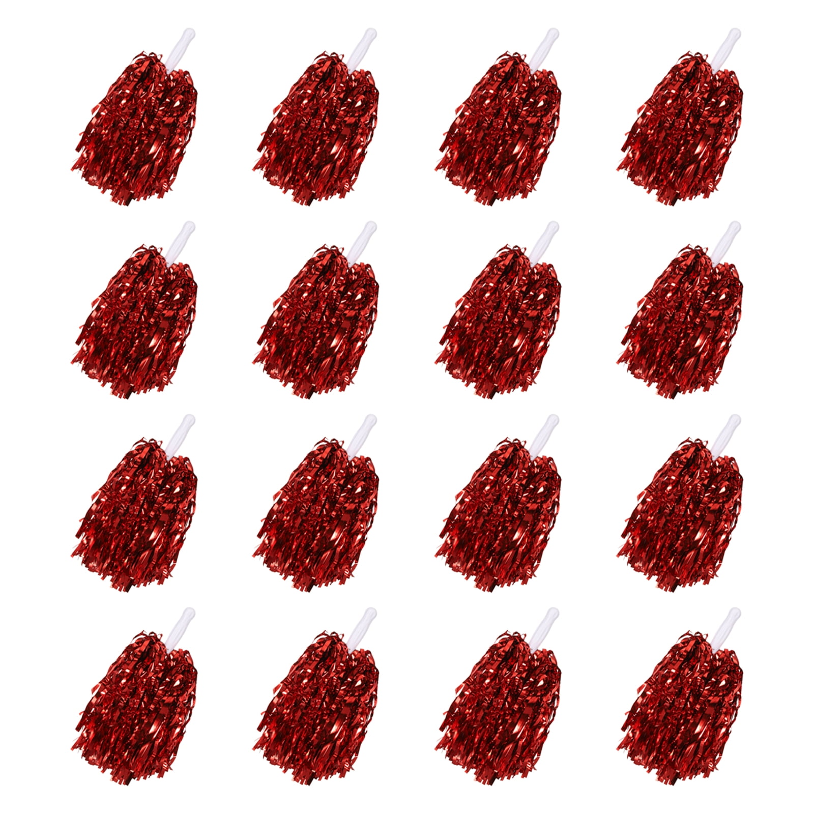 Uxcell 36Pcs Cheerleading Pom Poms with Baton Handle for Game Sports ...