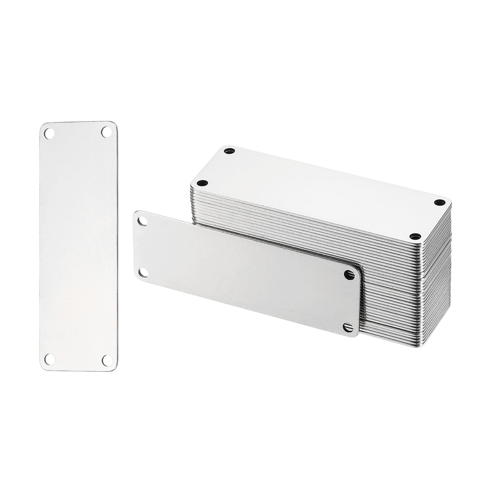 Uxcell 36Pcs Metal Stamping Blanks, 3 x 1" Rectangle Stamping Tags ...