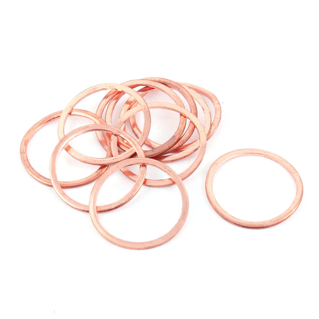 Uxcell 36mm x 30mm x 2mm Copper Flat Ring Crush Washer Sealing Gasket ...