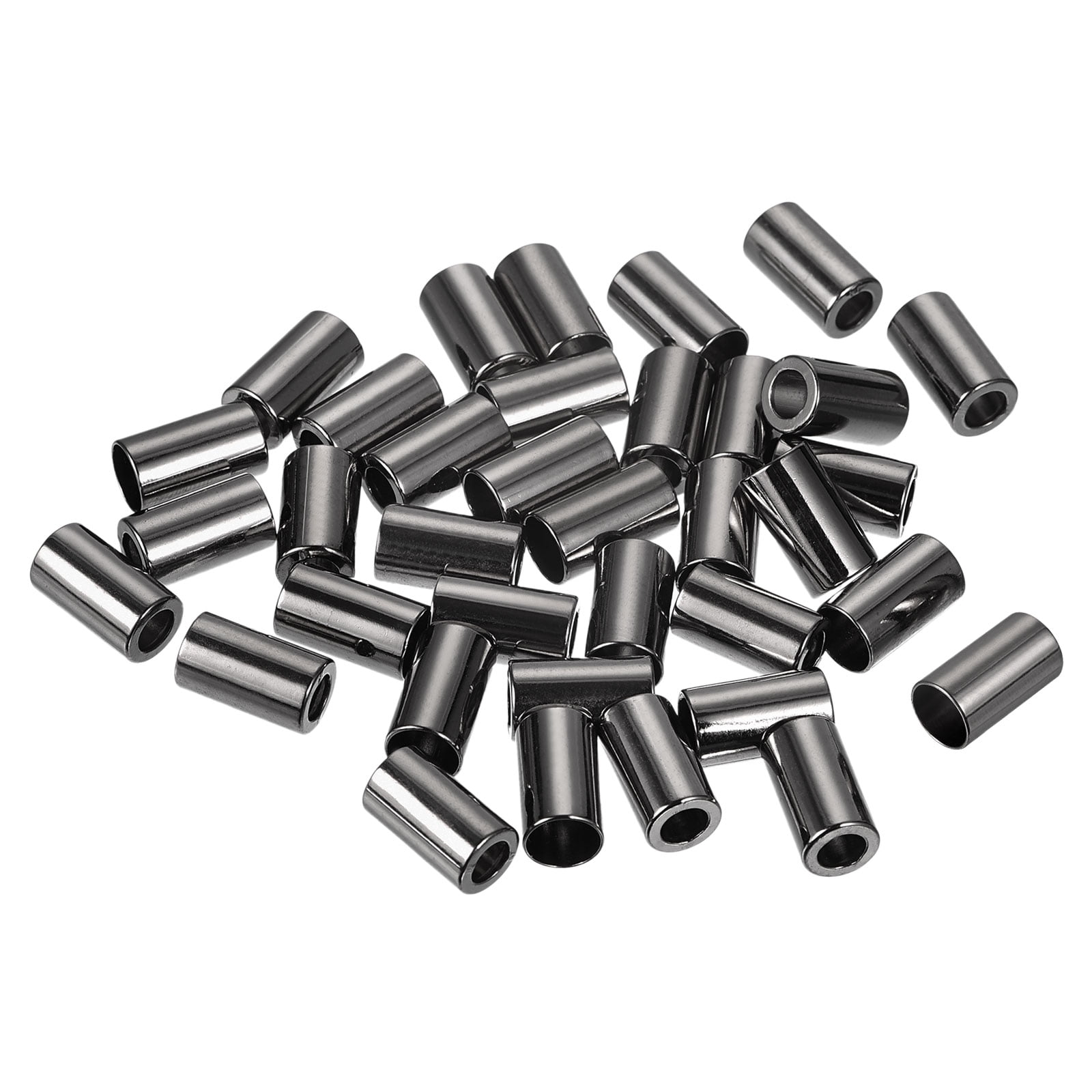 Uxcell 36pcs Cord End Lock Metal Drawstring Rope Stopper Column Rope ...